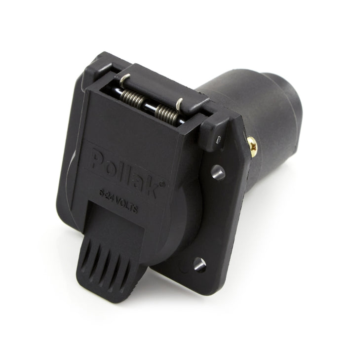 Pollak 12-707 7-Way RV Trailer Connector Socket, Heavy-Duty Nylon ...