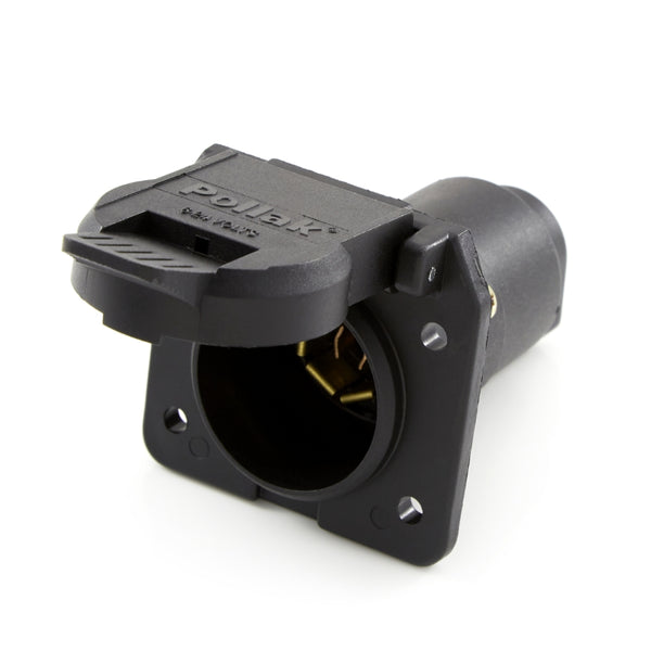 Pollak 12-707 7-Way RV Trailer Connector Socket, Heavy-Duty Nylon ...